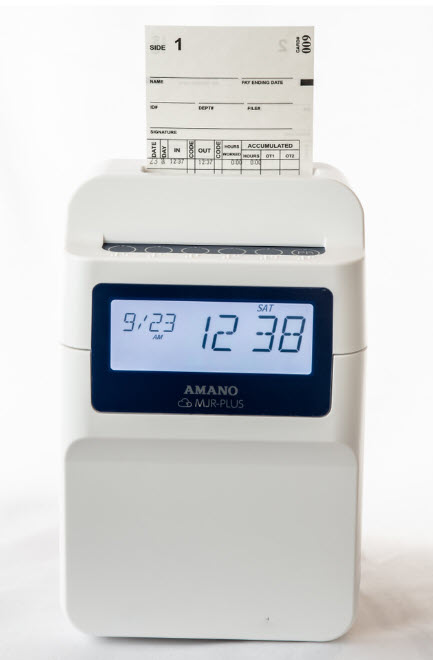 Florida Time Clock - Amano MJR-Plus MJR-Plus Model 100E